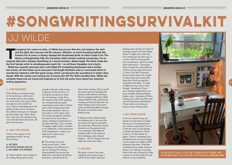 JJ Wilde's Songwriting Survival Kit - Songwriting Magazine