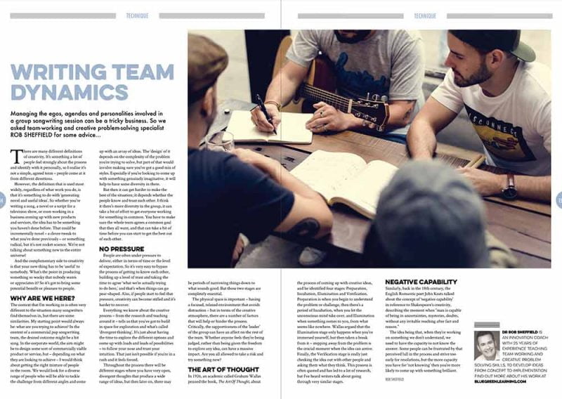 Writing team dynamics - Songwriting Magazine